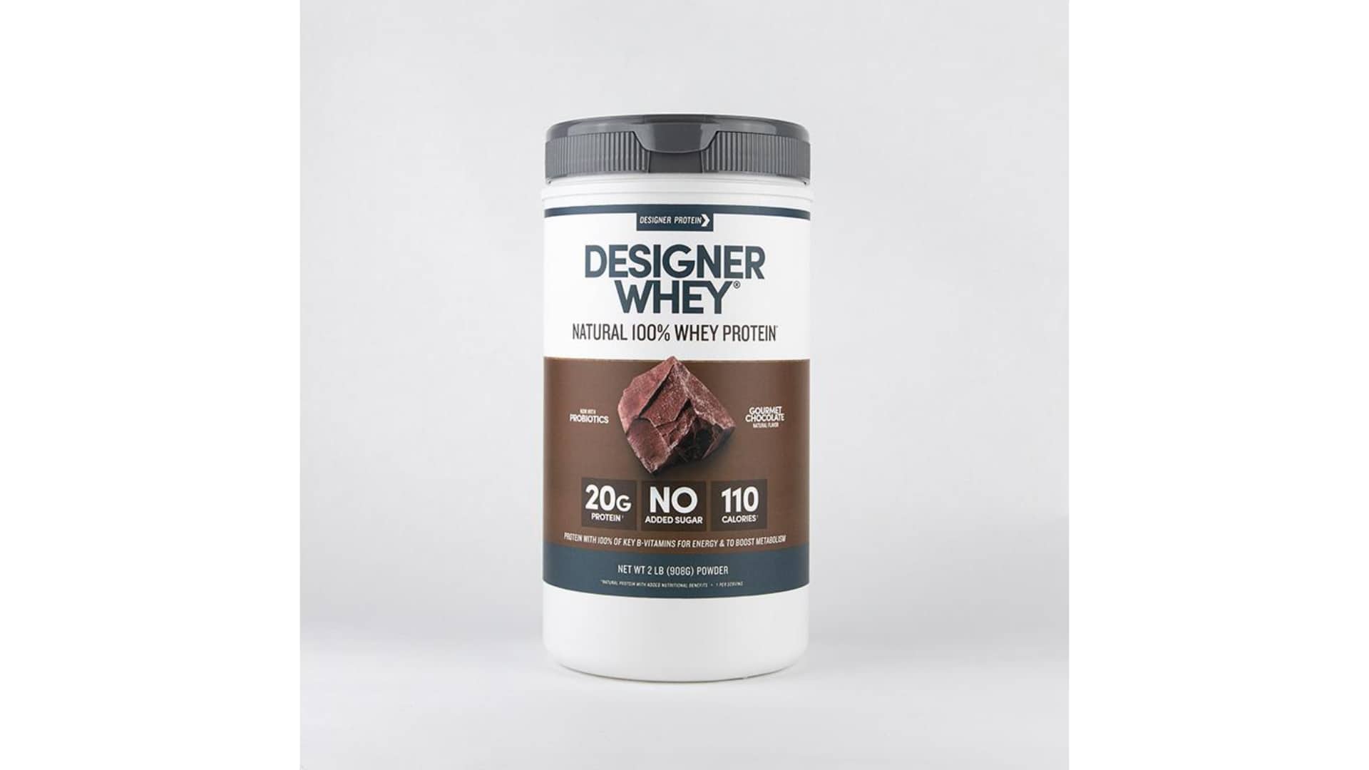 Designer Whey Gourmet Chocolate 100% Whey Protein Powder 4 lb. tub