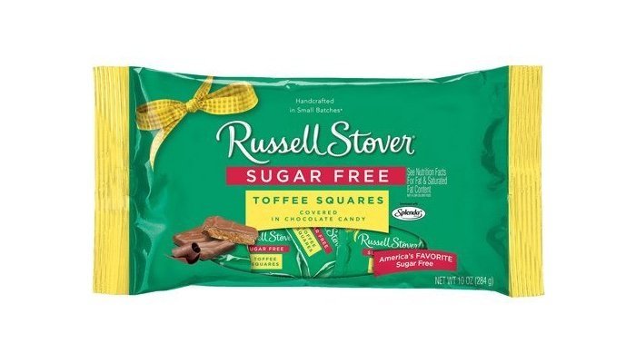 Sugar Free Toffee Squares Covered in Chocolate Candy by Russell Stover