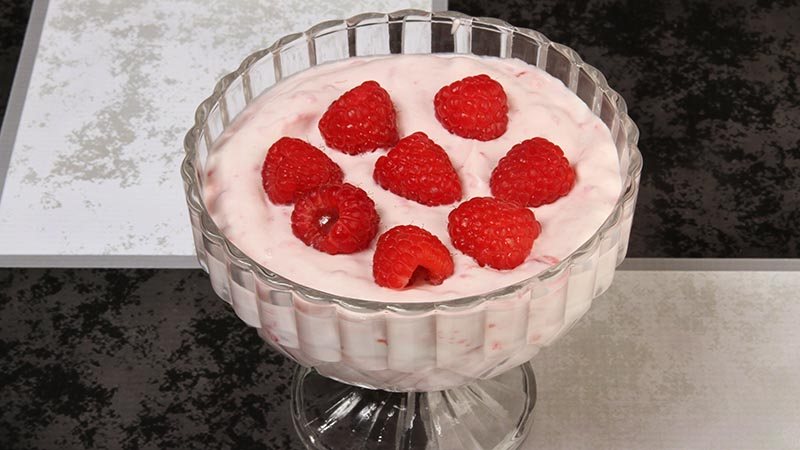 Raspberry Fool Low Carb Dessert Recipe by Tracey Rollison