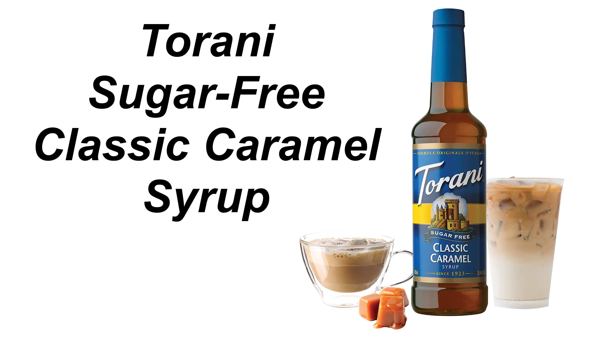 Torani Sugar-Free Classic Caramel Syrup 750ml Bottle