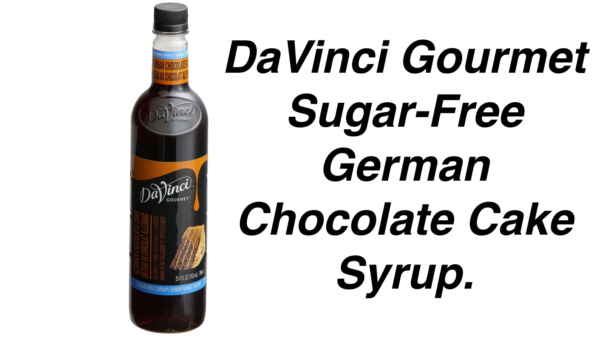 DaVinci Gourmet German Chocolate Cake Sugar-Free Syrup 750 ml bottle